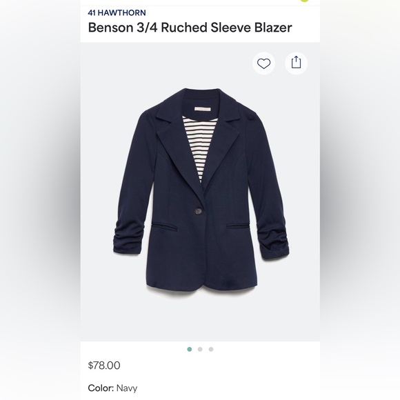 41 Hawthorn | Jackets & Coats | 4 Hawthorn Midnight Blue Blazer | Poshmark